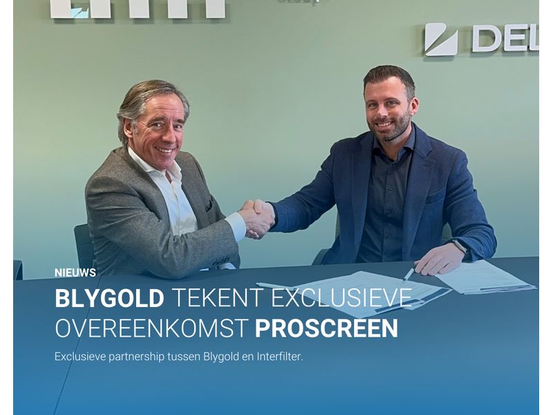 Blygold tekent exclusieve overeenkomst ProScreen - Interfilter